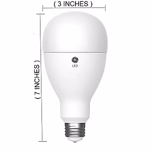 GE Lighting GE Ultra Bright LED 3-Way Light Bulb, 75/150/250 watt Equivalent, Daylight, 1100/2310/3900 lumens, exceptionally Bright LED A23, Frost Finish, ultrabright LED