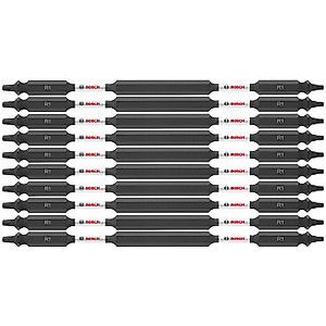 BOSCH ITDESQ16B 10-Pack 6 In. Square #1 Impact Tough Double-Ended Screwdriving Bits