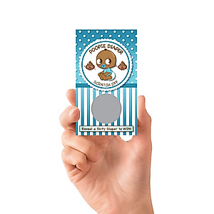 Poopie Diaper Boys Baby Shower Scratch Off Cards 1 - (30 Cards) - Baby Shower Game Scratch Off Tickets - Baby Shower Raffle Tickets - Baby Shower Door Prize - Scratch & Win for Boys Baby Shower