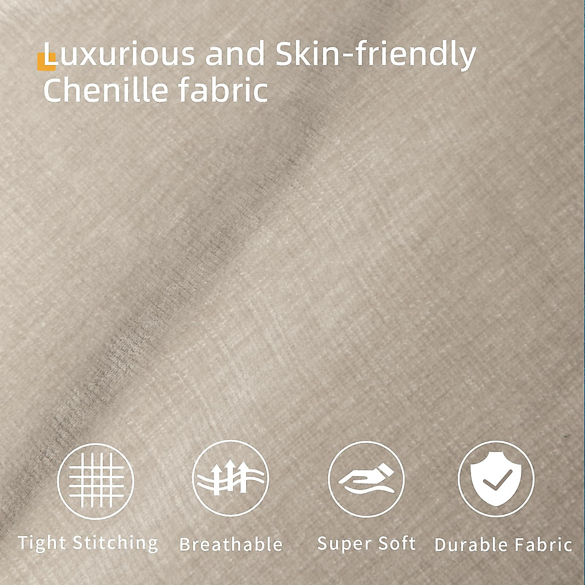 LLappuil 173" L Shaped Sectional Sofa Corner Modular Couches with 2 Diamond Ottoman, 8 Seats Chenille Sectional Couch with Adjustable Armrest Backrest, Khaki