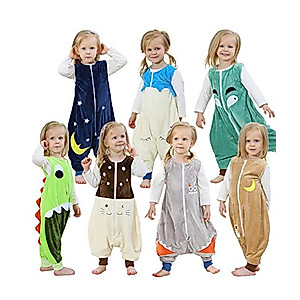Bycc Bynn Toddler and Early Walker Sleep Fleece Sack with Feet, Baby Sleeveless Wearable Blanket Sleeping Bag (Fox, Small (1-3T))