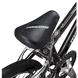 Mongoose Title Micro BMX Race Bike, 20-inch Wheels, Beginner Riders, Lightweight Tectonic T1 Aluminum Frame and Internal Cable Routing, Charcoal