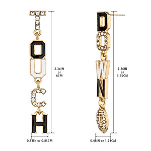 Madison Tyler Touchdown Football Dangle Earrings for Women, Lightweight Alloy, Hypoallergenic, Great Gift Idea