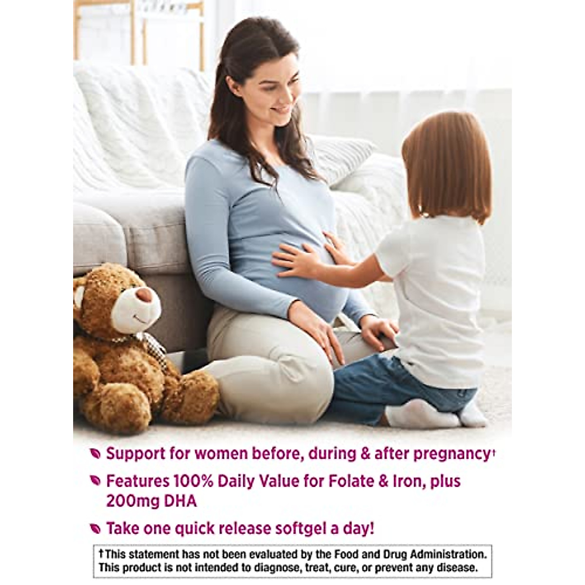 Nature's Truth Prenatal Vitamins with DHA and Folic Acid | 60 Softgels | Non-GMO & Gluten Free Supplement