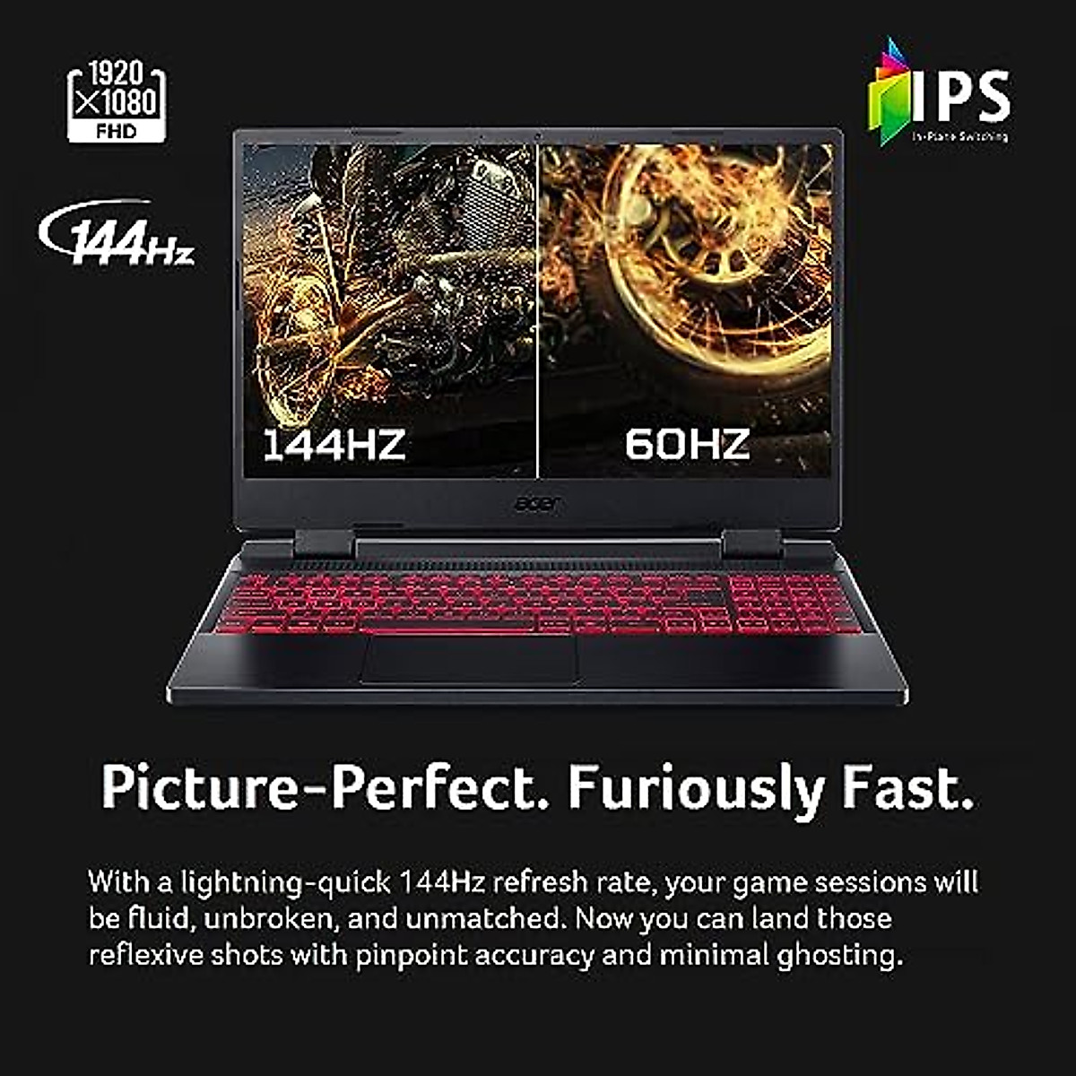 Acer Nitro 5 Gaming Laptop | Intel Core i5-12500H(＞11800H) | NVIDIA GeForce RTX 3050 Ti Laptop GPU | 15.6" FHD 144Hz IPS Display | Killer Wi-Fi 6 | Backlit Keyboard w/HDMI (32GB RAM | 2TB PCIe SSD)