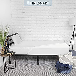 SensorPEDIC ThinkSmart Dorm Essentials 4-Piece Bundle Topper, Mattress Protector, Bed Pillow, and Laundry Duffle Bag, Twin, White