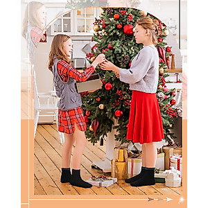 72 Pairs Thermal Socks Bulk Socks Thick Winter Socks Unisex One Size Socks for Men Women Homeless Care Package (Black,Medium)