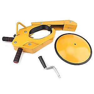 YIBAO, Yellow Trailer Wheel Lock , Anti-Theft Wheel Lock ,Clamp Adjustable Tire Car Boot Lock , for Parking Car Truck RV Boat Trailer