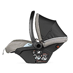 Peg Perego Primo Viaggio 4-35 Lounge - Reclining Rear Facing Infant Car Seat - Includes Base with Load Leg & Anti-Rebound Bar - for Babies 4 to 35 lbs - Made in Italy - City Grey (Grey)