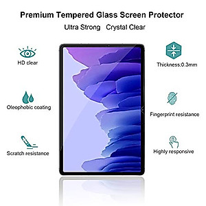Gerutek [2-Pack Screen Protector for Samsung Galaxy Tab A7 10.4 2020 (SM-T500/T505/T507), 9H Hardness, Ultra Clear, Scratch Resist, Bubble Free Tempered Glass Protector for Samsung Tab A7 10.4"