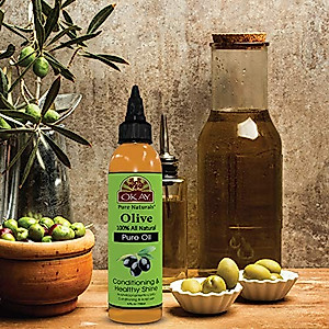 OKAY 100% PURE OLIVE OIL for SKIN and HAIR 4oz / 118ml