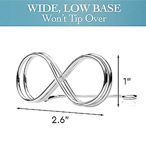 Pullan Table Number Holder Stands 12 Pack - Wedding Seating Labels Placecard Clips | Name Setting Place Card Holders | Photo Picture Cards Display Stand for Party | Reserved Sign Numbers Silver