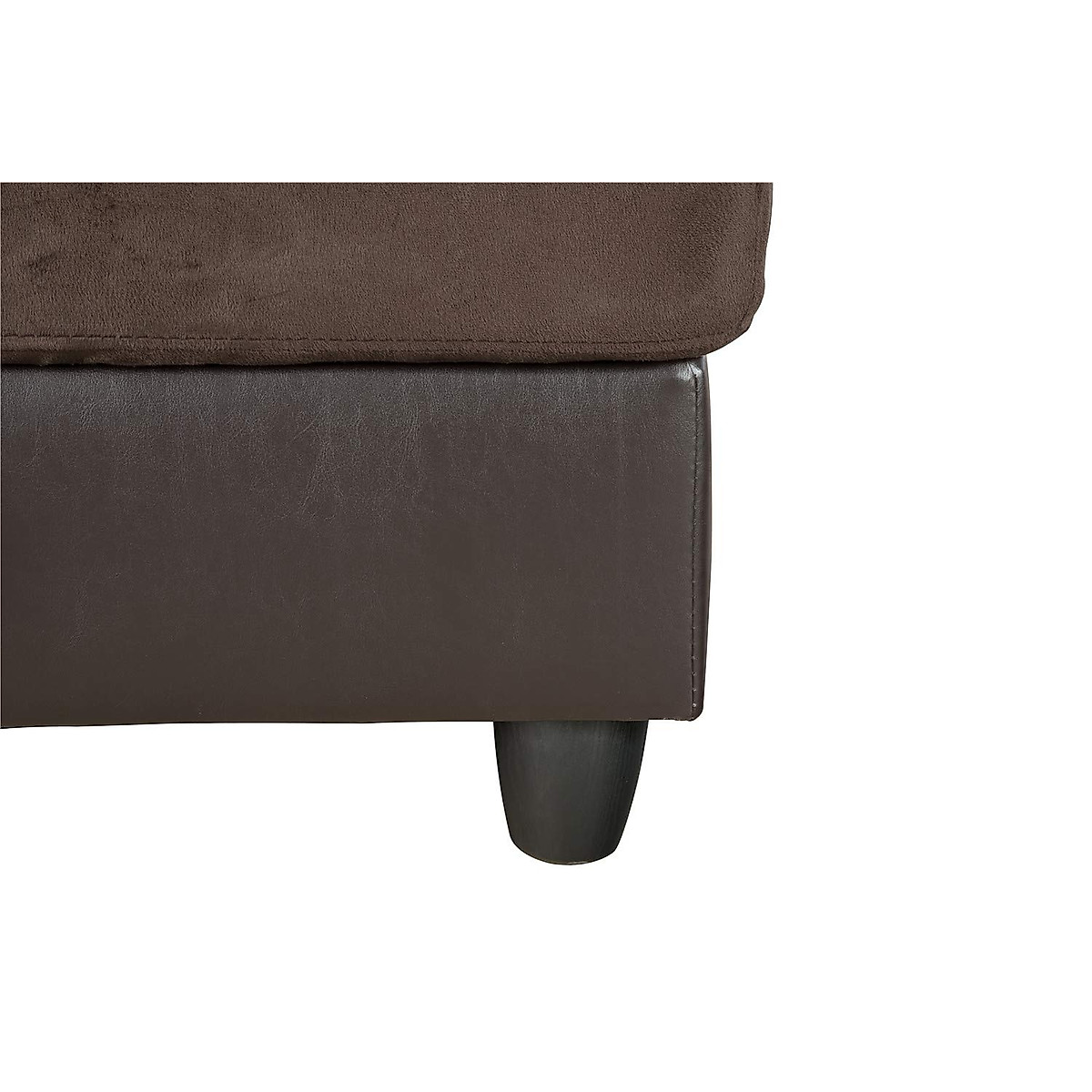 A Ainehome 3 PCS Sectional Sofa Set, L-Shaped Sectional Couch 103" W for Living Room, with Storage Ottoman and Matching Pillows (Left Hand Facing, Chocolate)