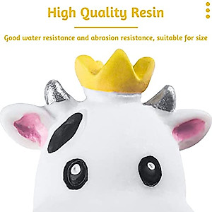 8 Styles Mini Cow Figurines, Fairy Garden Miniature Animals Farm Cattle Accessories, DIY Terrarium Moss Landscape Ornament Plant Pot Craft Dollhouse Decoration