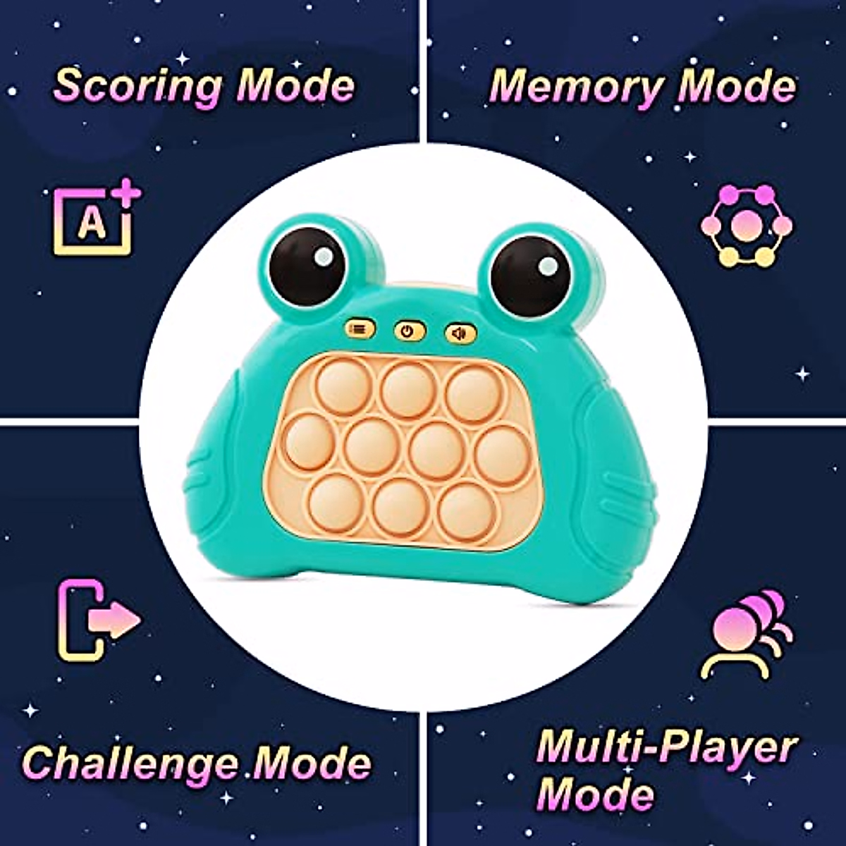 Quick Push Console with Instant Sound Feedback | Handheld Fast Speed Pushing Game | Pop The Target Interactive Educational Sensory Fidget Toy for Kids Adults | Fun Gift for Children 3-12