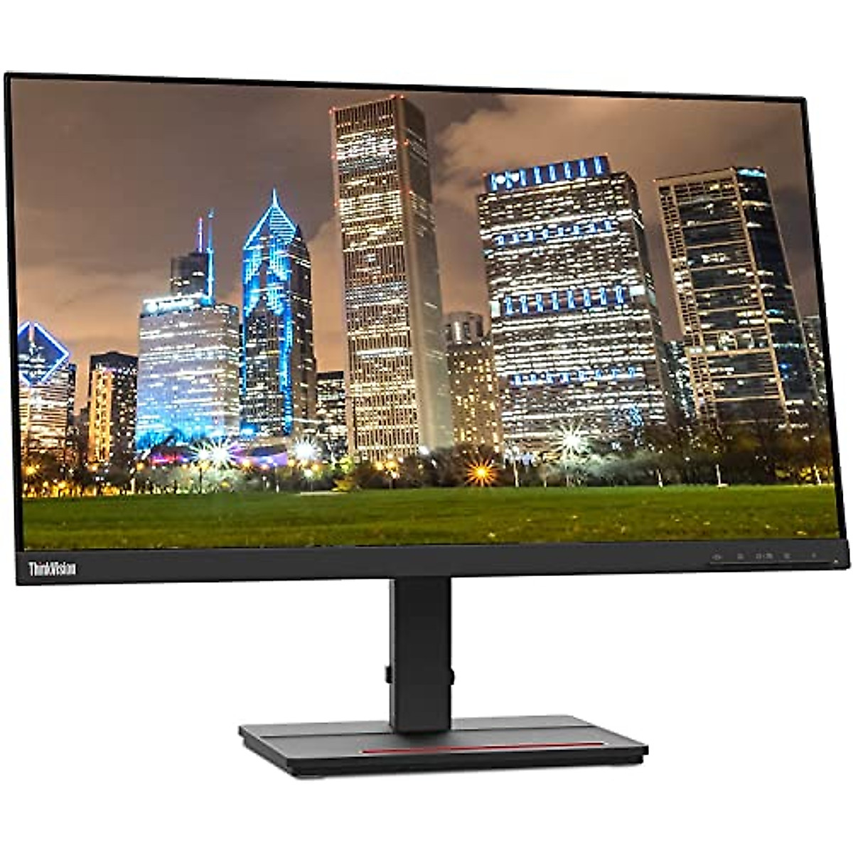 Lenovo ThinkVision S24e-20 23.8" Full HD 1920 x 1080 WLED LCD Monitor 2-Pack Bundle with Mini Glow in The Dark Speaker, 250 Nit, FreeSync, HDMI-VGA, Raven Black, & Adjustable Desk Mount Monitor Stand