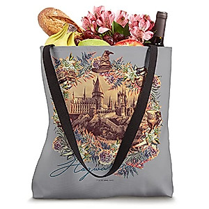 Harry Potter Hogwarts Floral Wreath Tote Bag