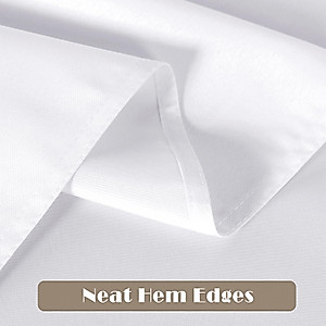 sancua 6 Pack White Tablecloth 60 x 84 Inch, Rectangle Table Cloth for 4ft Table - Stain and Wrinkle Resistant Washable Polyester Table Cover for Dining Wedding Banquet Party Buffet Restaurant