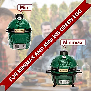 Grill Cover fit MiniMax & Mini Big Green Egg,Big Green Egg Accessories,Black Waterproof Full Grill Cover Smoker Accessories,Premium-Quality Fabric Outdoor Grill Cover for Big Green Egg