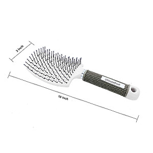 Curved Vented Hair Brush,Vent Brush, Styling for Thick Long Hair, Detangling Massage Brush for Women or Men, Fast Drying Blow Dryer Brush Wet/Dry