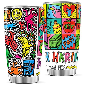 Tumbler Keith Office Insulated Haring Tea 20 30 Oz Coffee Hot Travel Steel Stainless Iced