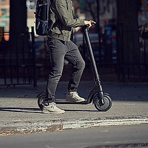 Jetson Knight Adult Electric Scooter, LCD Display, Removeable Rechargeable Battery, Thumb Throttle, Easy-Folding Mechanism, Up To 20 MPH, Range of up to 16 Miles, Ages 12+, Black, JKNGH1-BLK