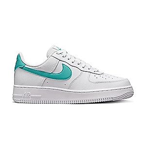 Nike Women's Air Force 1 Shoes, White/Washed Teal/White, 7