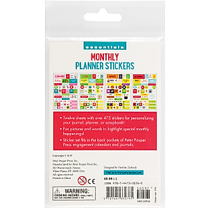 Essentials Month By Month Planner Stickers (set of 475 stickers)