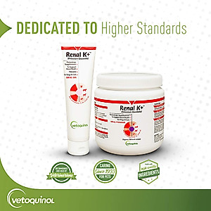 Vetoquinol Renal K+ (Potassium Gluconate) Potassium Supplement Gel for Dogs and Cats, 5oz