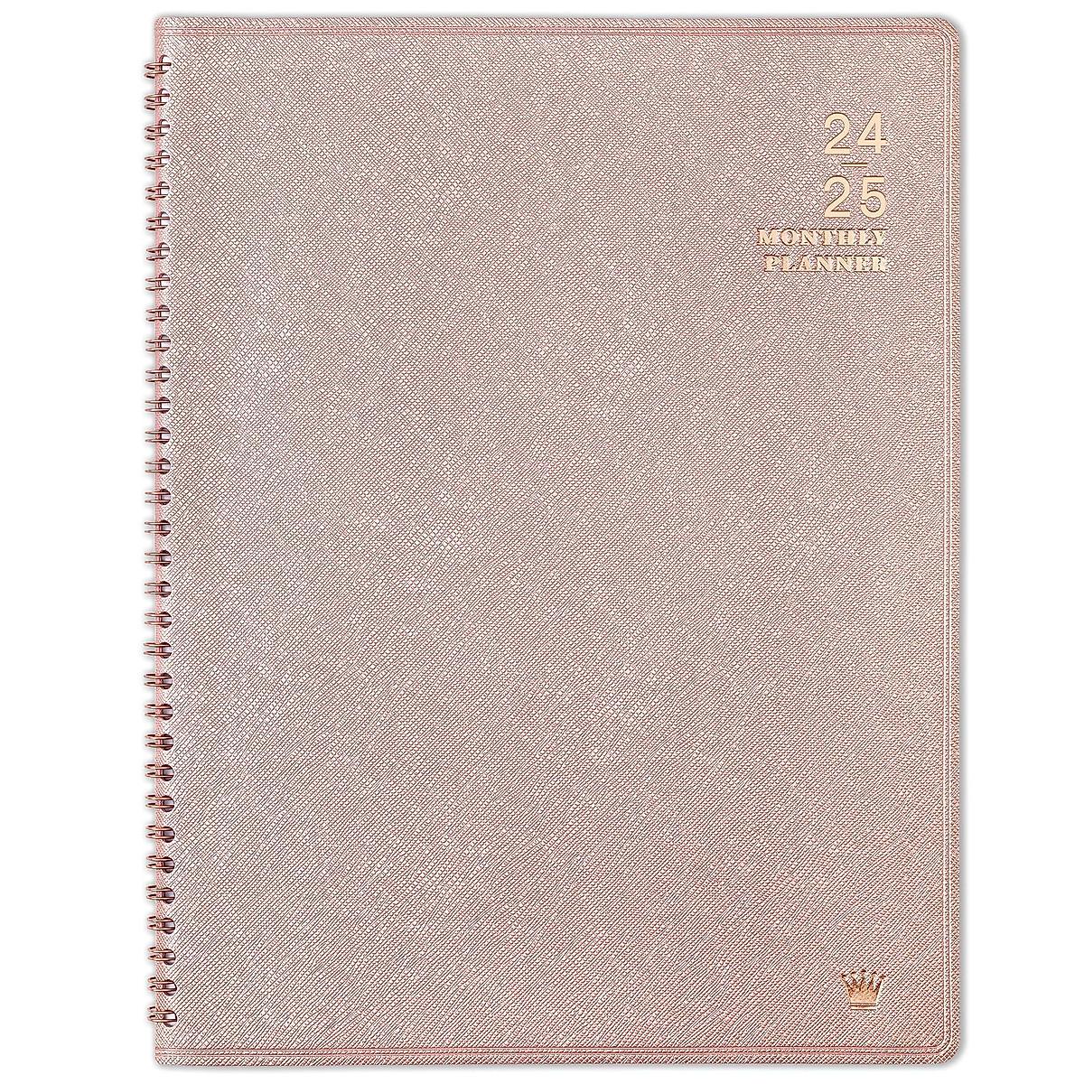 2024-2025 Monthly Planner - Monthly Calendar/Planner 2024-2025, JUL. 2024 - DEC. 2025, 9'' x 11'', 18 Monthly Planner Spiral Bound with Soft Leather Cover, 15 Note Pages, Monthly Tab, Inner Pocket