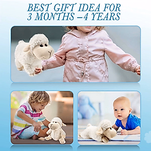 Tiny Heart Stuffed Animal Sheep Lamb Plush Toy 3 Pcs Sheep Stuffed Animal Cute and Soft Toy Plush Sheep for Kids Boys and Girls Lamb Toys White