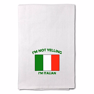 Custom Decor Flour Kitchen Towels I'm Not Yelling I Am Italian Italy Countries Countries Not Yelling Cleaning Supplies Dish Towels Design Only
