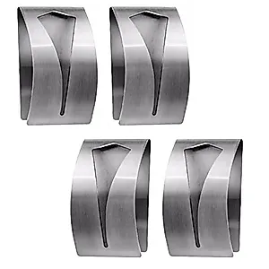 4 Pieces Self Adhesive Towel Hook Holder Grabber, Kitchen Dish Towel Holder, Stainless Steel Kitchen Dish Wall Mount Non-Drilling Towel Hook Tea Towel Holders for Kitchen Bathroom
