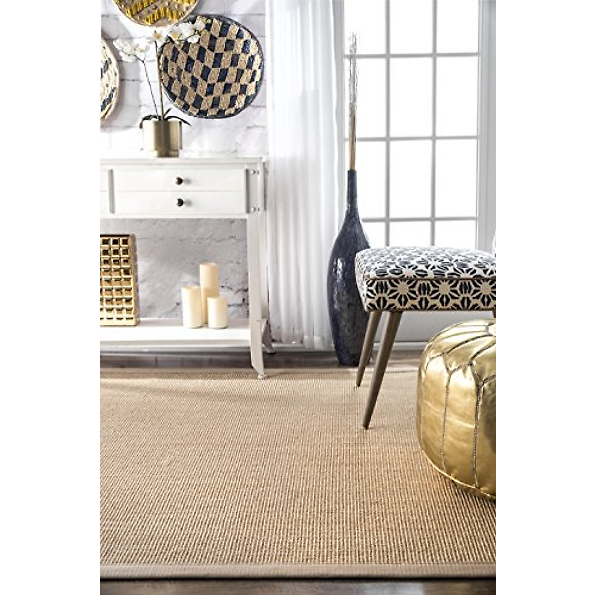 nuLOOM Orsay Machine Woven Sisal Area Rug, 8' x 10', Beige