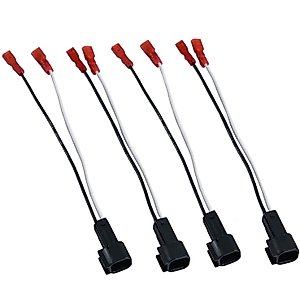 HSTECH 72-5600 2 Pairs (4 Pack) Wire Cable Wiring Harness for Ford Lincoln Mercury Mazda Speakers Adapter Connector Adaptor Plug