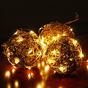 CYLAPEX 6 Pack Fairy Lights Battery Operated 20 LED on 3.3ft Silvery Copper Wire Firefly Fairy String Lights Warm White for Wedding Party Mason Jar Christmas Decorations Bedroom Decor