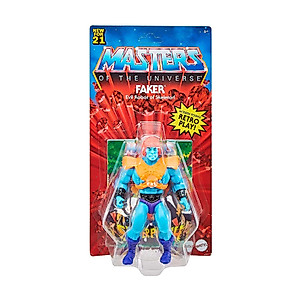 Masters of the Universe Origins Faker 5.5-in Action Figure, Battle Figure for Storytelling Play and Display, Gift for 6 to 10-Year-Olds and Adult Collectors,Multi,GYY28