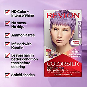 Revlon Permanent Hair Color ColorSilk Digitones with Keratin, 79D Electric Blue (Pack of 1)
