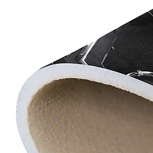 ALAZA Musical Instruments Guitar Black Area Rug Rugs for Living Room Bedroom 7' x 5'