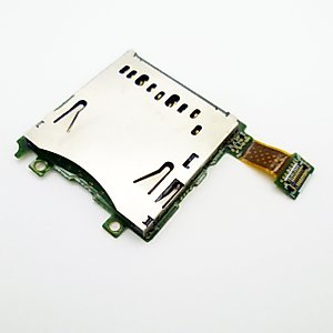SD Memory Card Reader Slot Socket Tray with PCB Board Flex Cable Connection Replacement Compatible with Nintendo 3DS (2pcs)