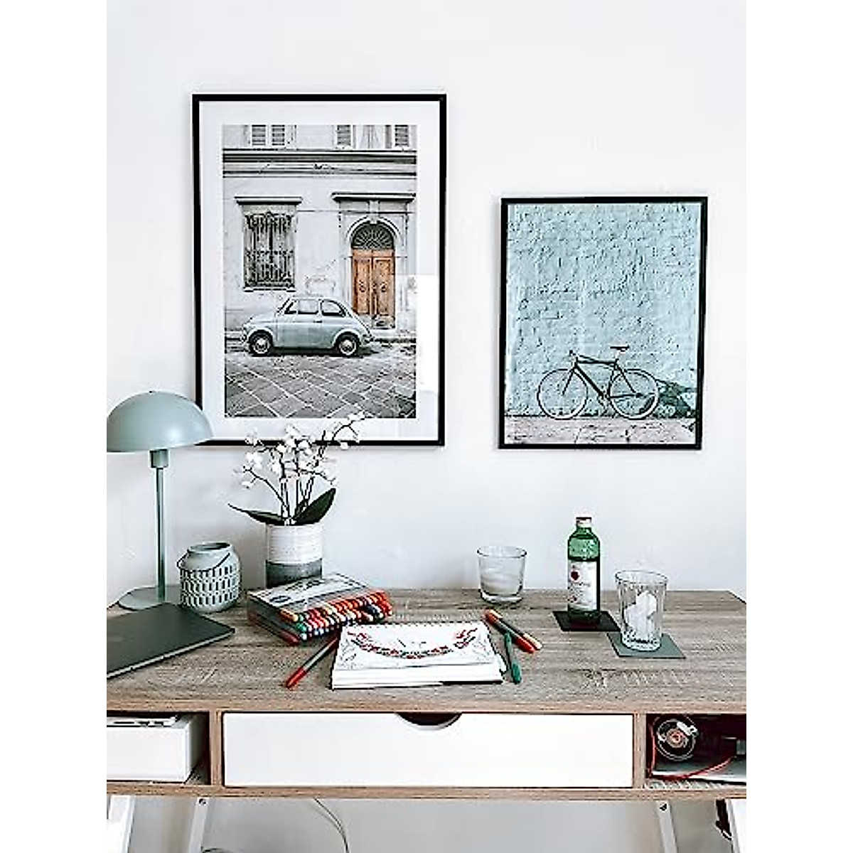 PEALSN 11x14 Picture Frame, Display Pictures 8 x 10 with Mat or 11 x 14 Without Mat for Wall Mounting Display, Photo Frames, Black