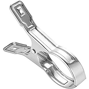 Beach Towel Clips, 12 Pcs 5.5 Inch Length Stainless Steel Mental Clips for Quilt, Beach Towel, Blankets, Clothes, Skirts, Pool Cover, Photos (5.5 inch 12 pcs)