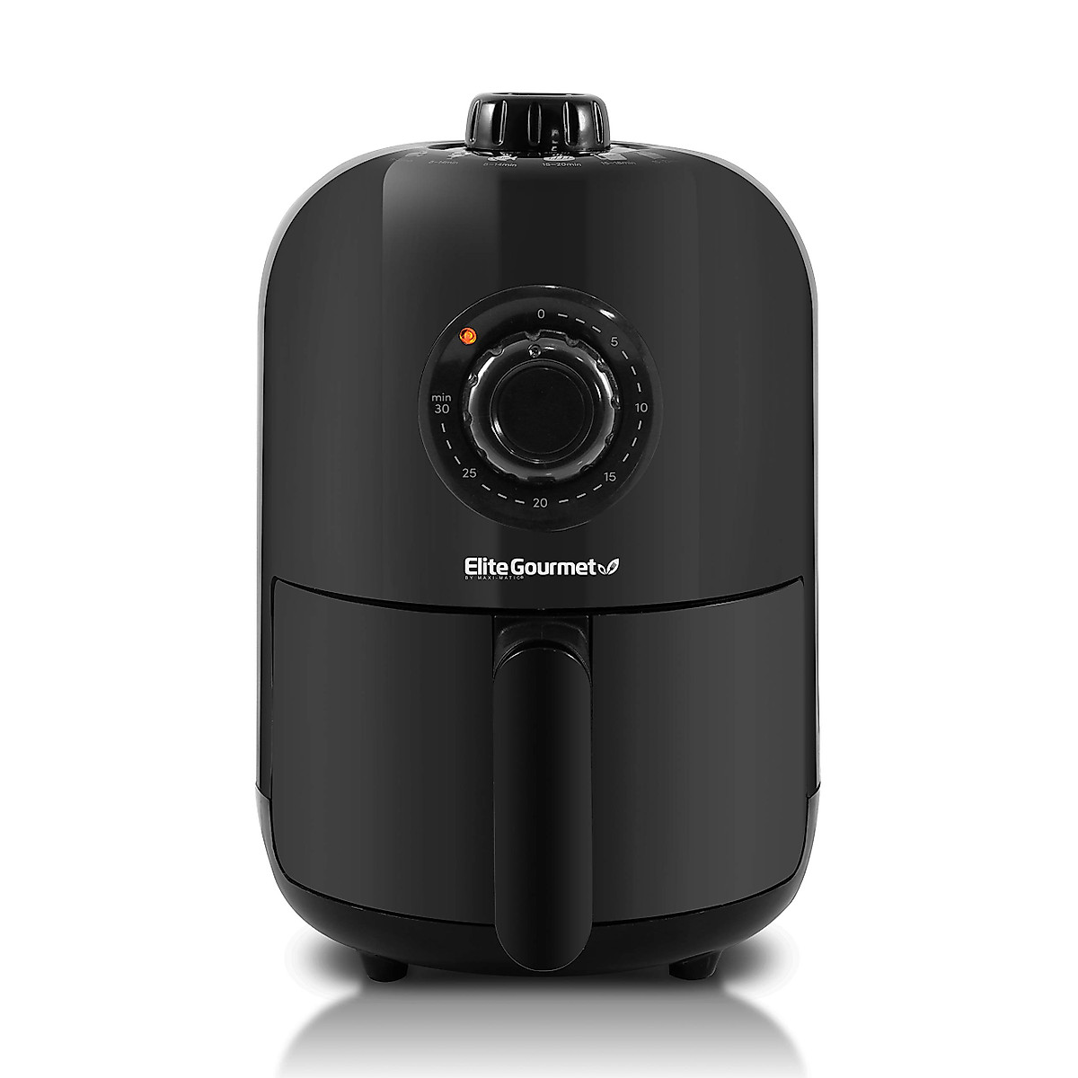 Elite Gourmet EAF-1121X Personal 1.1 Qt. Compact Space Saving Electric Hot Air Fryer Oil-Less Healthy Cooker, Timer & Temperature Controls, 1000W Black