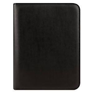 FranklinCovey - FC Basics Binder - Simulated Leather Zipper Binder (Classic, Black)
