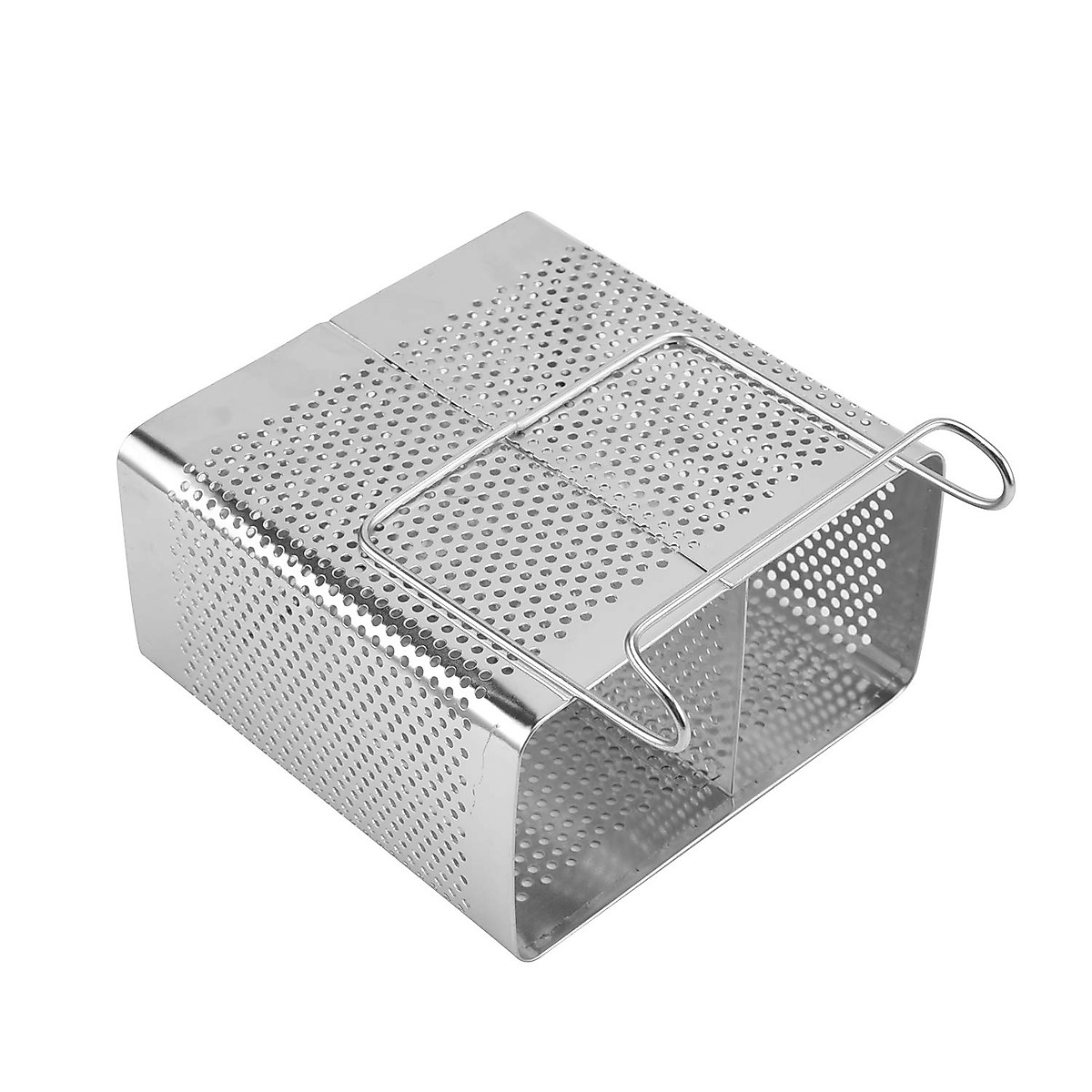 Cutlery Holder, Stainless Steel Drying with Hooks Square Storage Stand Holder for Spoon Case Organizerzer Sink Basket, Kitchen Utensils Chopsticks fork Holder Drying Rack Basket (two Compartments)