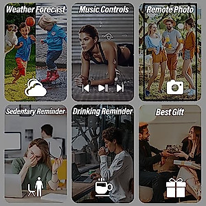 FILIEKEU 𝑯𝒆𝒂𝒓𝒕 𝑹𝒂𝒕𝒆 𝑺𝒎𝒂𝒓𝒕𝒘𝒂𝒕𝒄𝒉𝒆𝒔 Men Women Temperature Sleep Monitoring Fitness Smart Watch Bluetooth Call Waterproof 100 Sport Activity Trackers Calories for Android iOS Phone