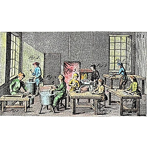 Antique Copperplate Engraving. Tool Making