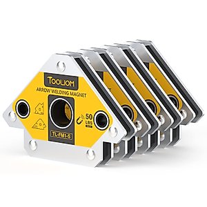 TOOLIOM Arrow Welding Magnets 4pcs 50 LB Strong Hold Magnetic Welding Holder Welder Magnet Set Welding Accessories