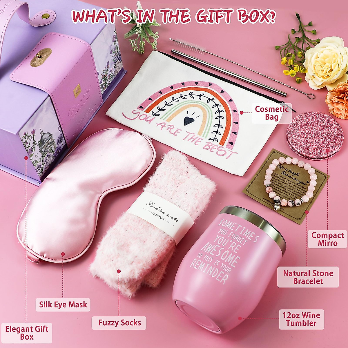 Teen Girl Gifts, Birthday Gifts for Teen Girls 10 11 12 13 14 15 16 17 Year Old, Tween Girls Gifts Ideas with Eye Mask, Tumbler, Teenage Girl gifts for Her, Sister, Best Friend, Daughter