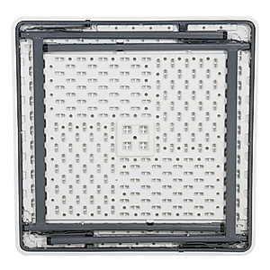 Peakform Multipurpose Banquet Squared Table Lightweight Folding Durable Desk with Secure Base for Indoor and Outdoor Events, 34 Inch, White